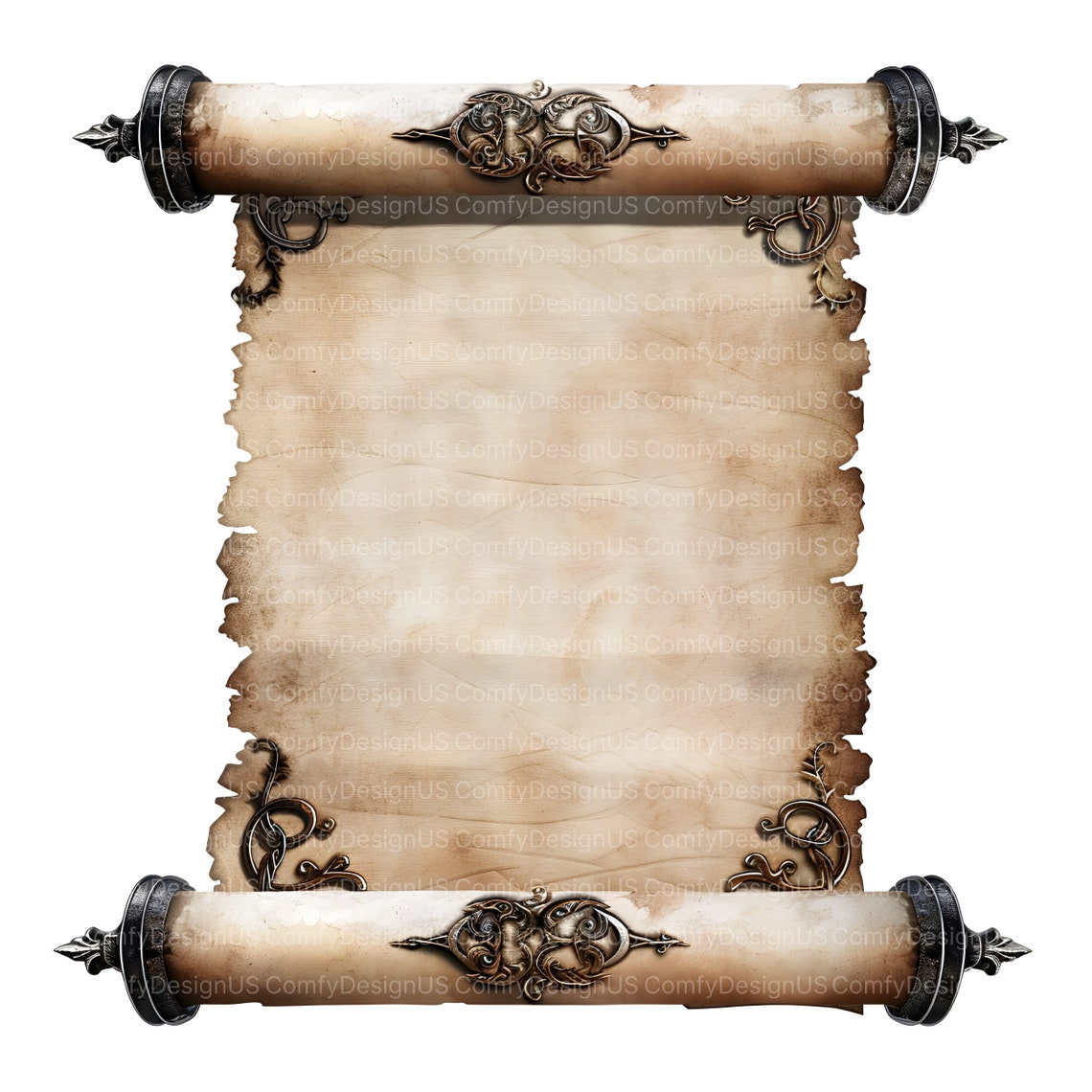 15 Medieval Scroll Clipart, Vintage Scroll, Scroll Graphic, Open Scroll ...