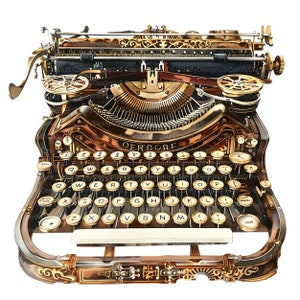 15 Antique Victorian Vintage Typewriter, Steampunk Typewriter ...