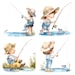 15 Kid Fishing Clipart, Fisherman Clipart, Fish Clipart, Printable ...