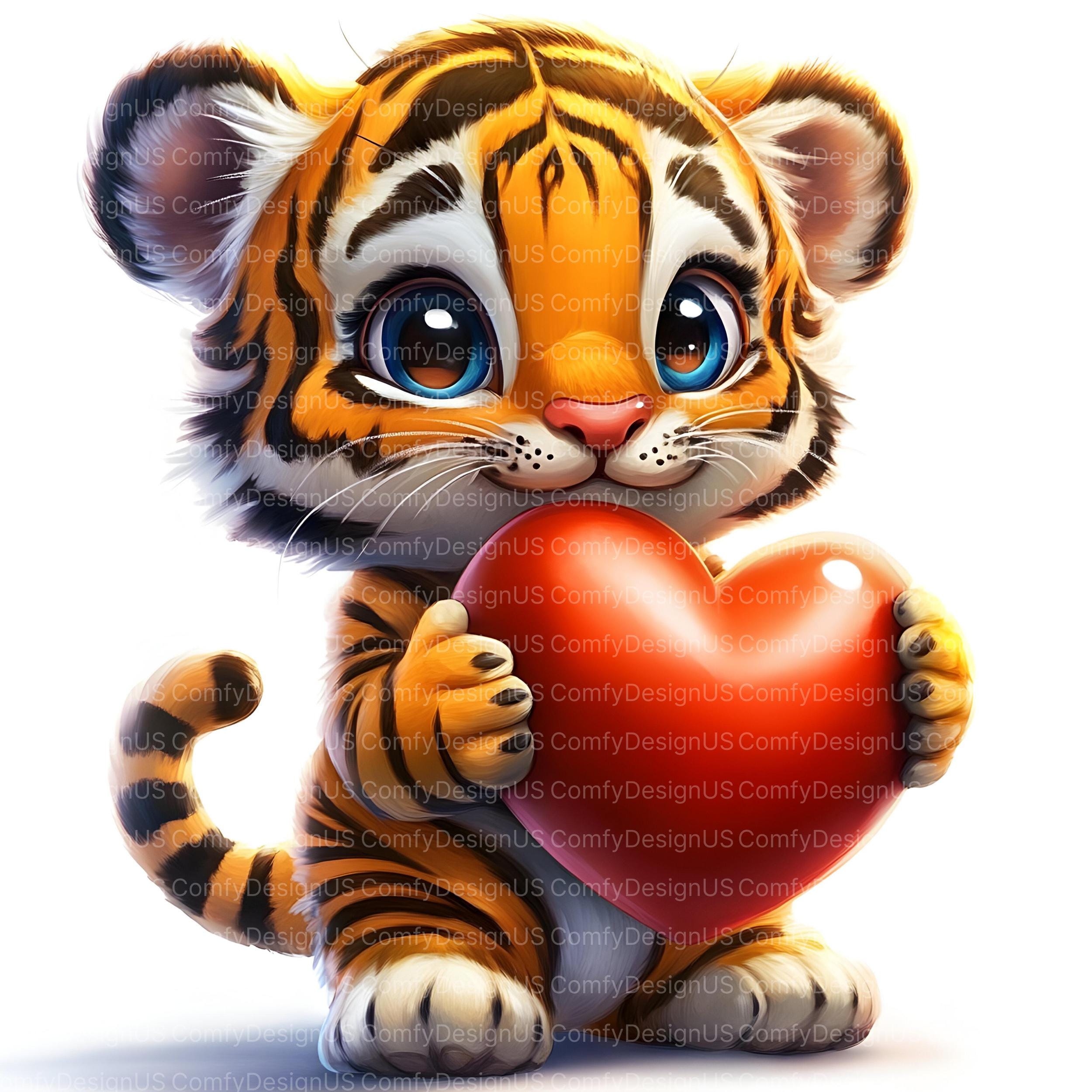 20 Cute Tiger Clipart, Big Cat Clipart, Tiger Graphic, Printable Tiger ...