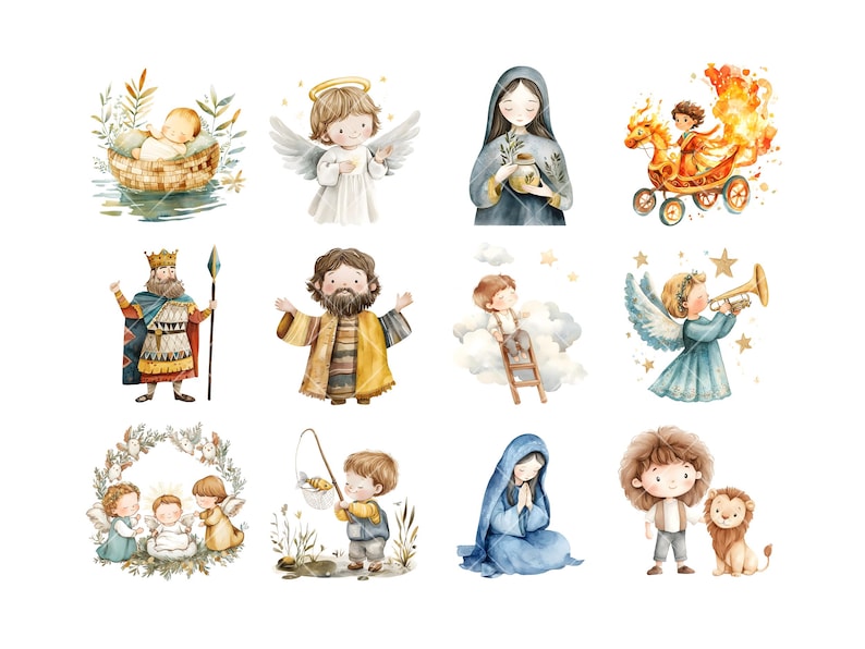 Biblical Characters Clipart, Bible Stories, Biblical People Clip Art ...