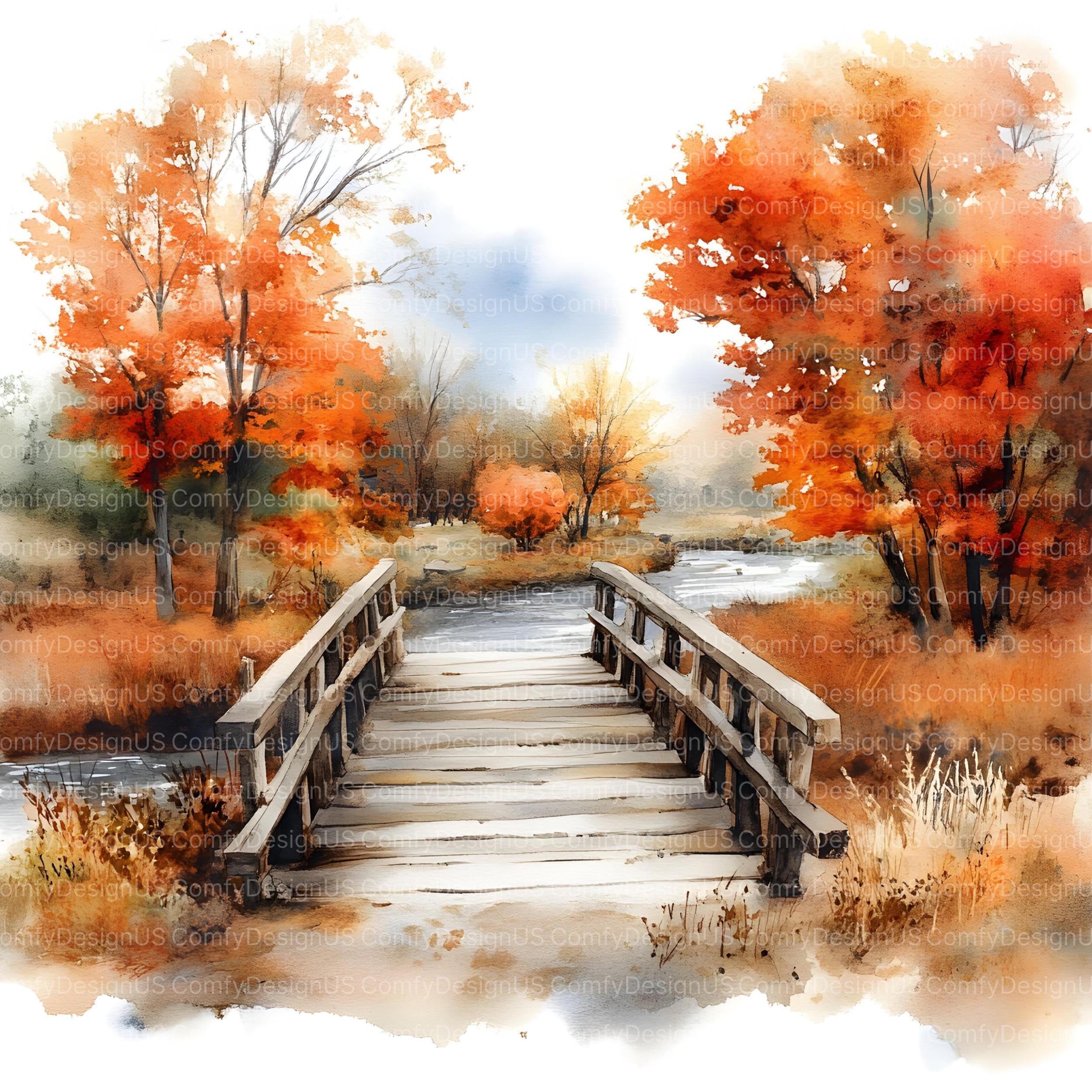 20 Autumn Scene Clipart, Fall Scenes, Autumn Clipart, Autumn Landscape ...