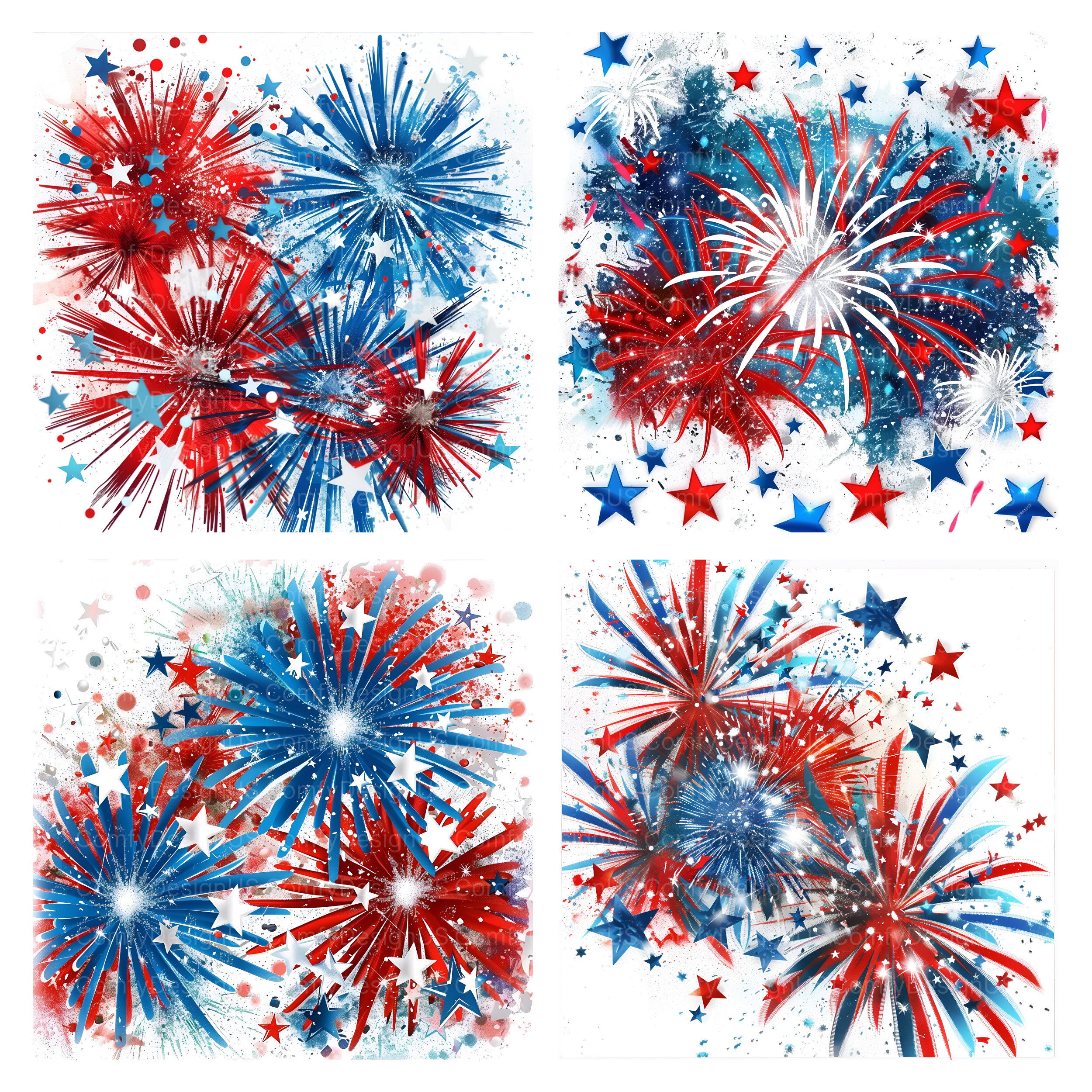 15 Firework Clipart, Fireworks Illustrations, 4th of July Fireworks ...