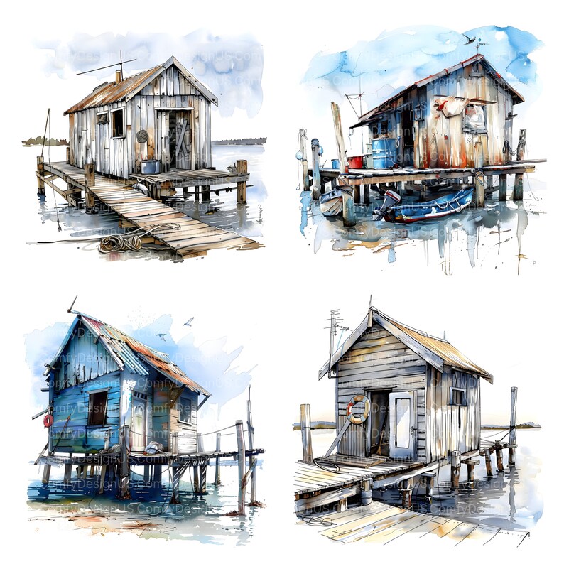 15 Fisherman's Shack Clipart, Fishing Clipart, Fisherman Clipart ...