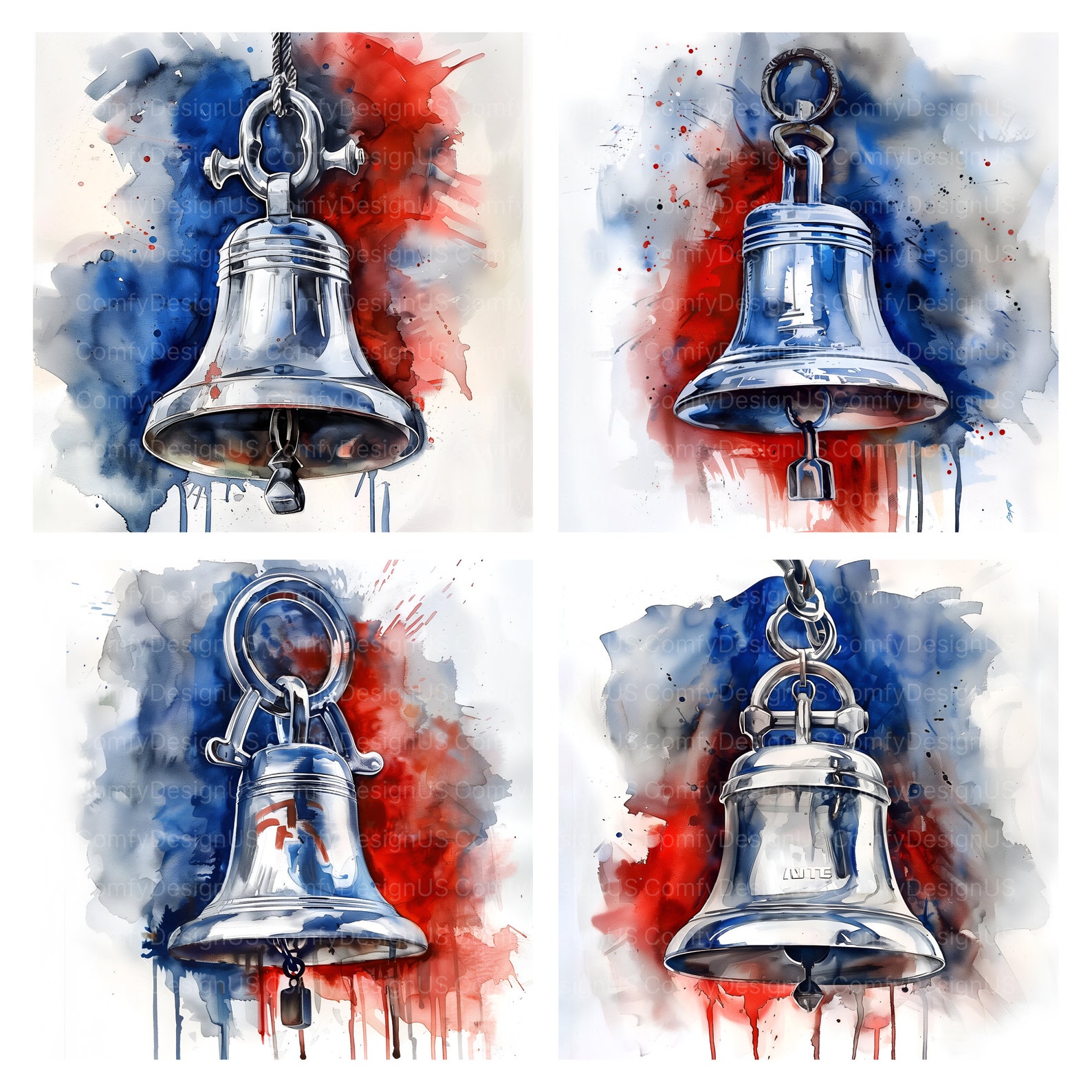 15 Bell Clipart, Liberty Bell Clipart, 4th of July, Fourth of July ...