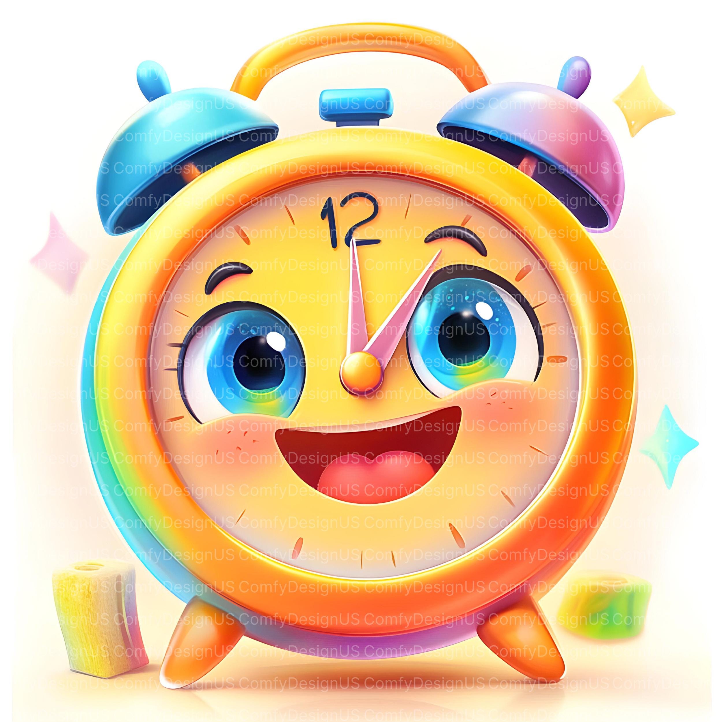 19 Cute Clock Clipart, Educational Clipart, Playroom Printable, Kids ...