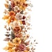 14 Watercolor Fall Flower Border Clipart, Autumn Flowers, High Quality ...