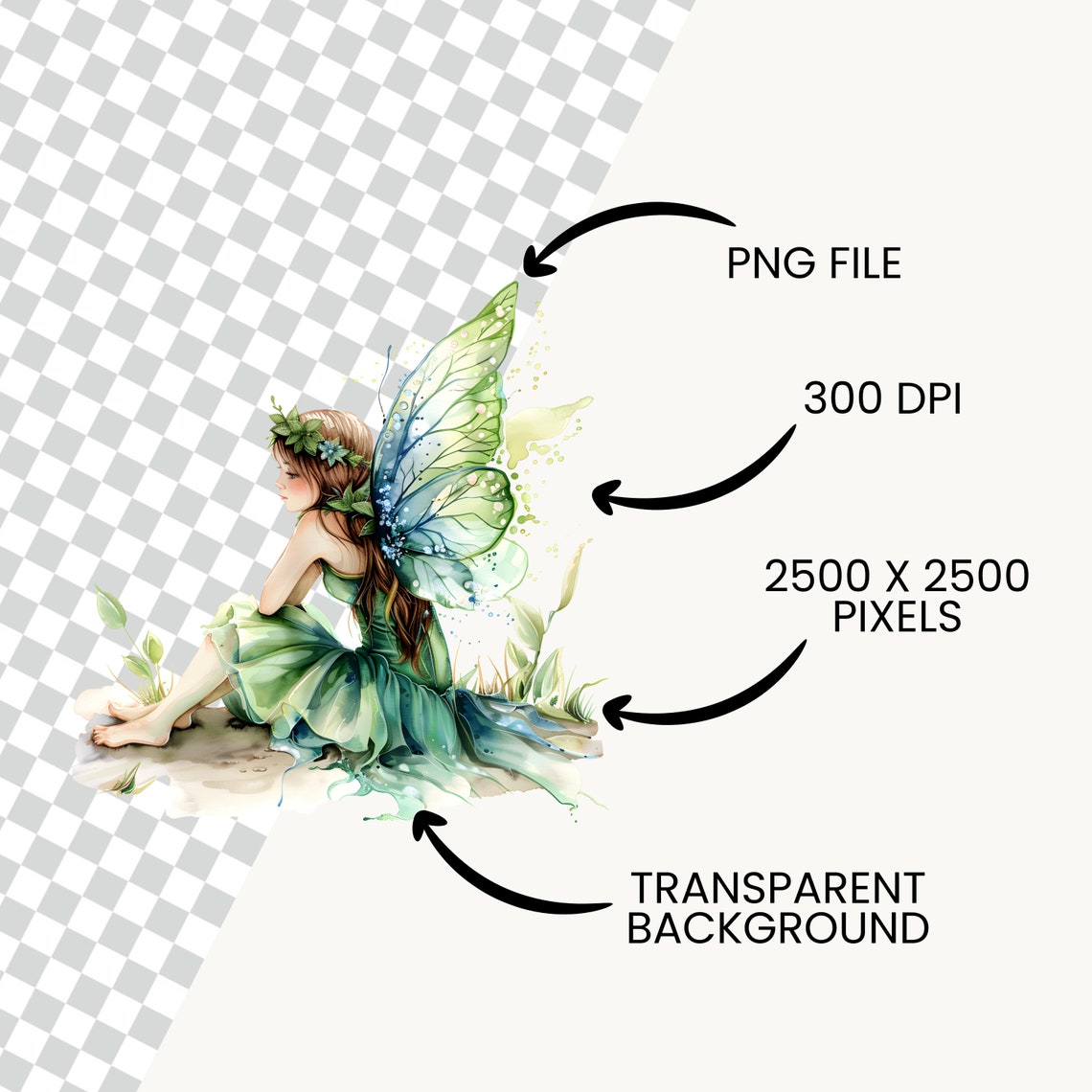 15 Forest Fairy Clipart, Green Fairies Clipart, Clipart Fairy ...