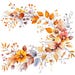 14 Watercolor Fall Flower Border Clipart, Autumn Flowers, High Quality ...