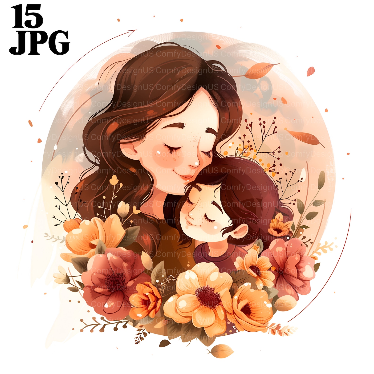 Mothers Day Clipart, Mother Daughter Clipart, Mother and Daughter ...