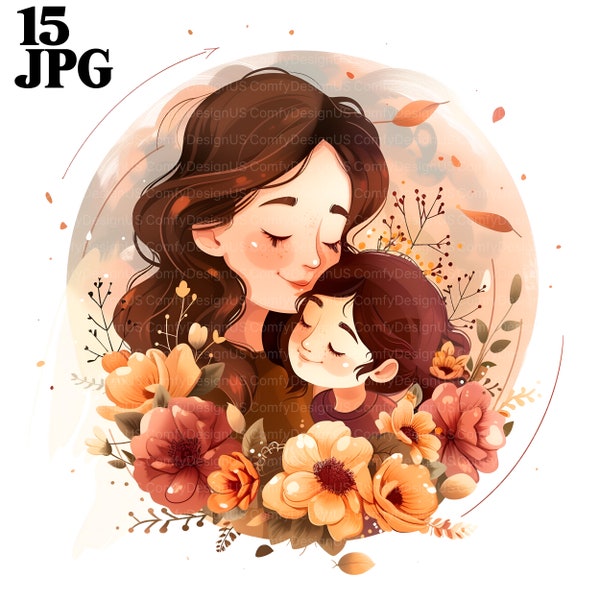 I Love Mom Clipart - Etsy