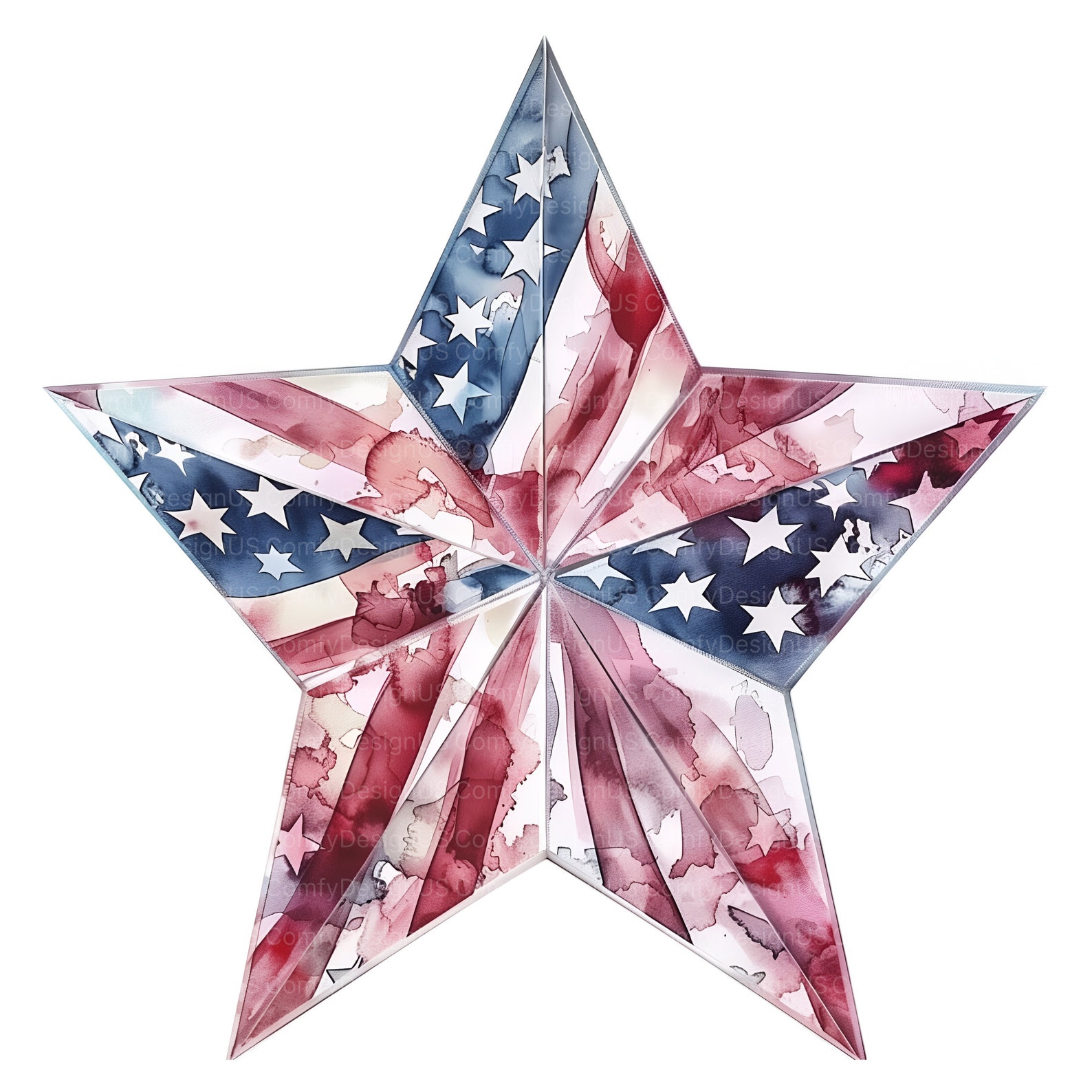 15 USA Flag Clipart, Watercolor USA Flag, 4th of July Clipart, Star ...