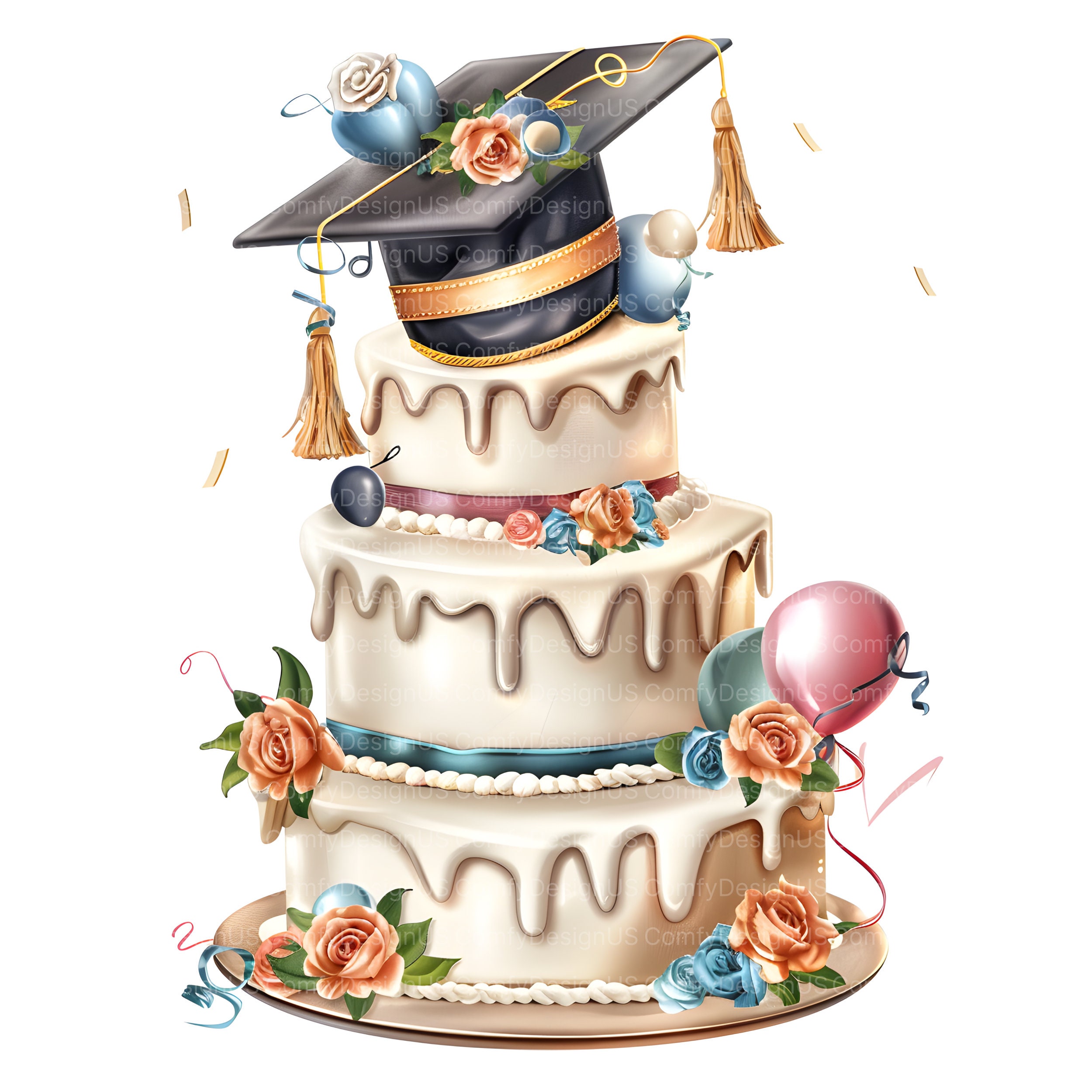 11 Graduation Cake, Student Graduation, Grad Clipart, Printable ...