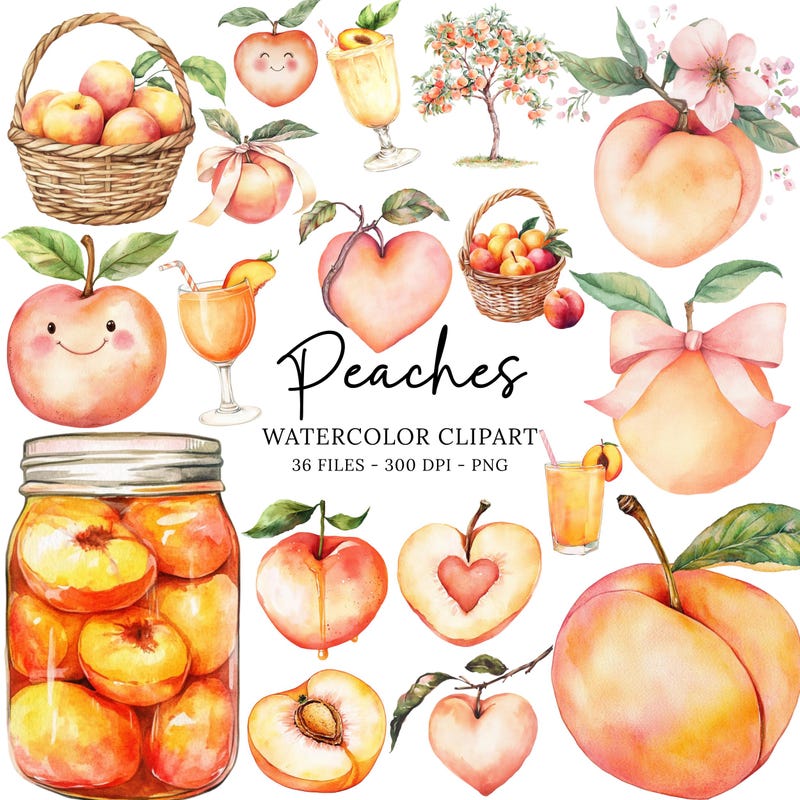 Peach Watercolours - Etsy