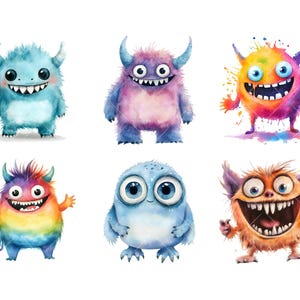 Cute Monster Clipart, Monster PNG, Monster Graphics, Fantasy Nursery ...