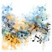 15 Watercolor Music Notes Clipart, Music Wall Art, Music Note ...