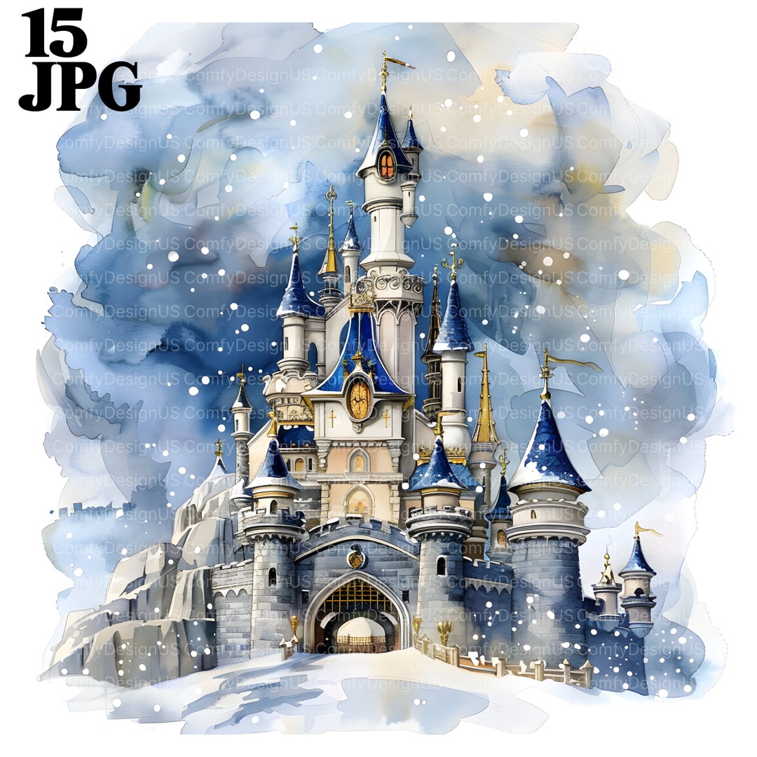 15 Winter Castle Clipart, Winter Palace, Medieval Castle, Printable ...