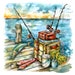 15 Fishing Rod Clipart, Fishing Dock, Fishing Clipart, Summer Clipart ...