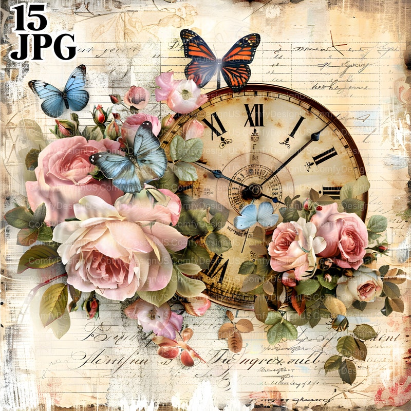 Shabby Chic Clock - Etsy