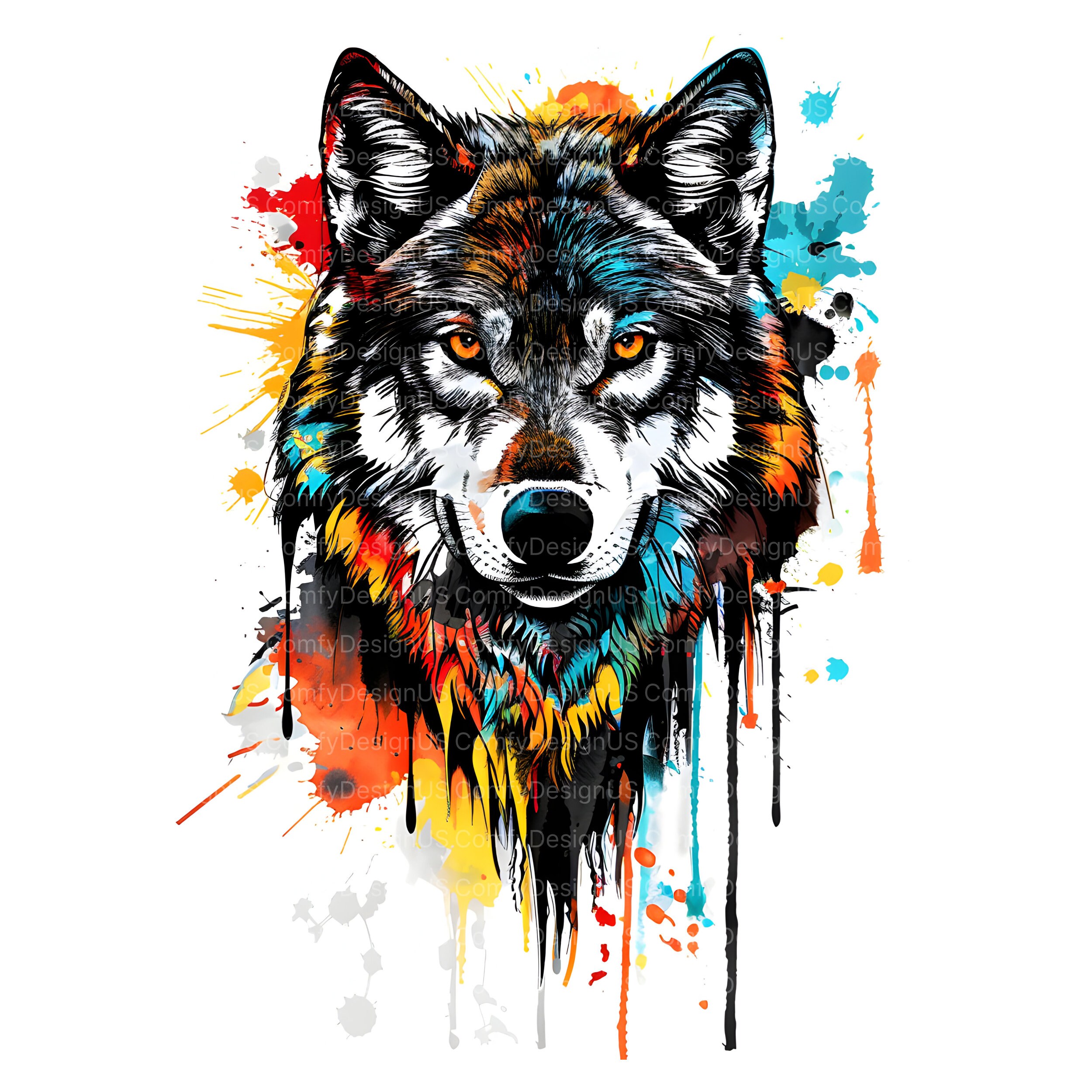 15 Graffiti Wolf Clipart, Tribal Wolf, Abstract Wolf, Wolf Head ...