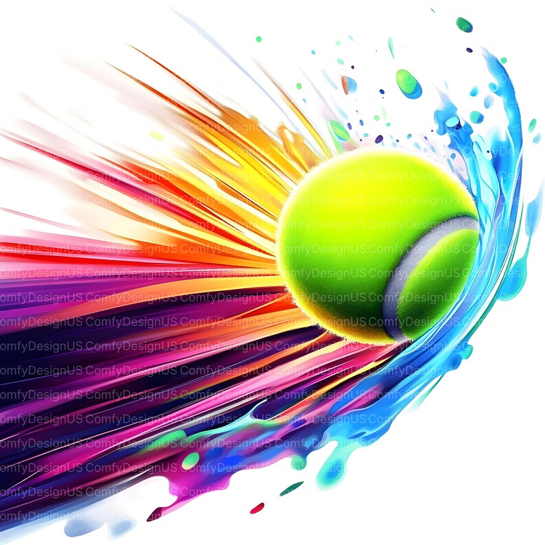 20 Tennis Ball Clipart, Tennis Clipart, Neon Tennis Ball, Tennis ...