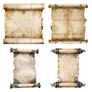 15 Medieval Scroll Clipart, Vintage Scroll, Scroll Graphic, Open Scroll ...
