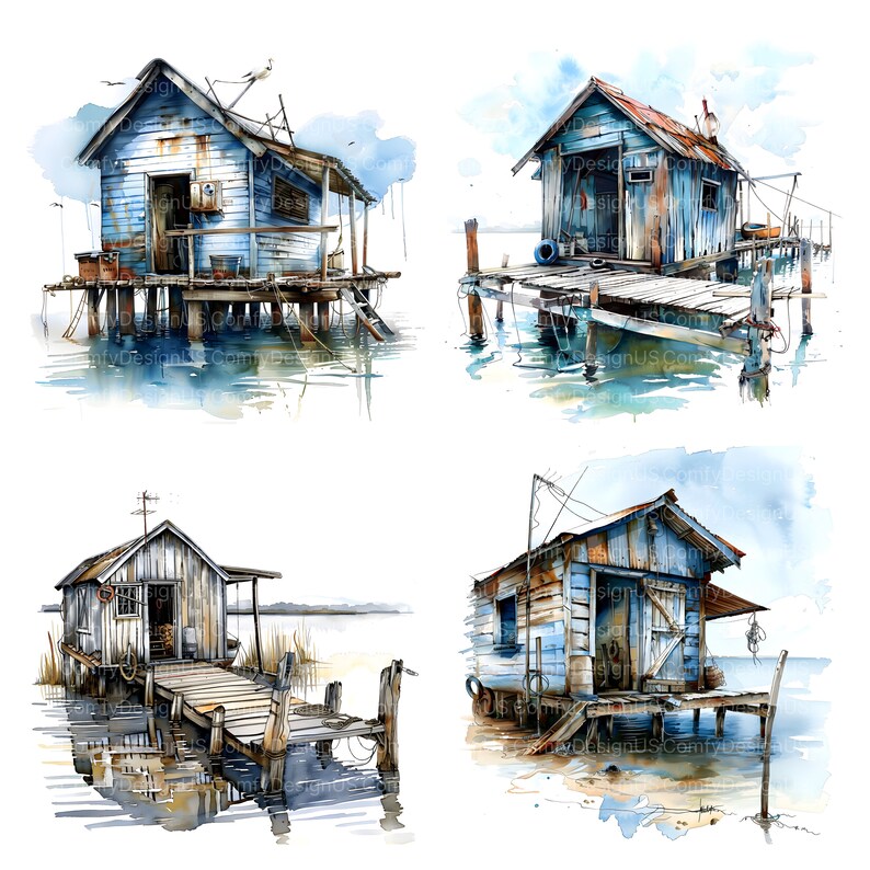 15 Fisherman's Shack Clipart, Fishing Clipart, Fisherman Clipart ...
