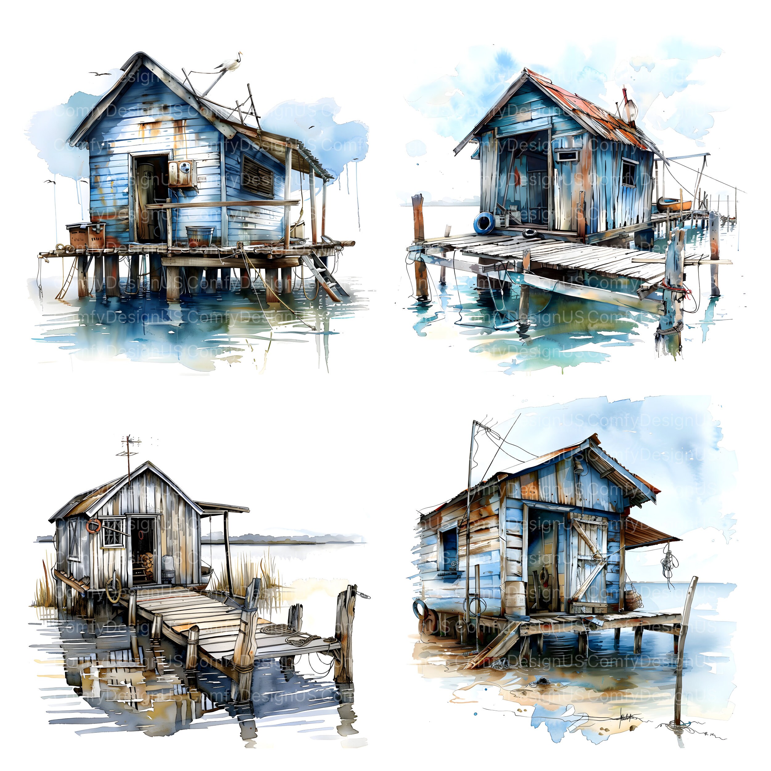 15 Fisherman's Shack Clipart, Fishing Clipart, Fisherman Clipart ...