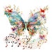 15 Butterfly Music Notes Clipart, Music Wall Art, Music Note, Printable ...