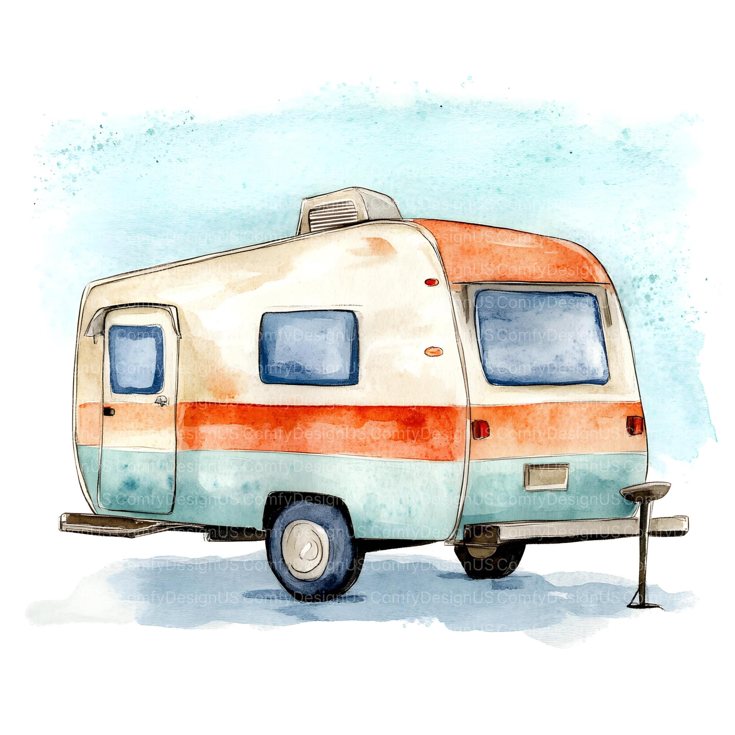 18 Cartoon Trailer Clipart, Camping Trailer, Trailer Clipart ...