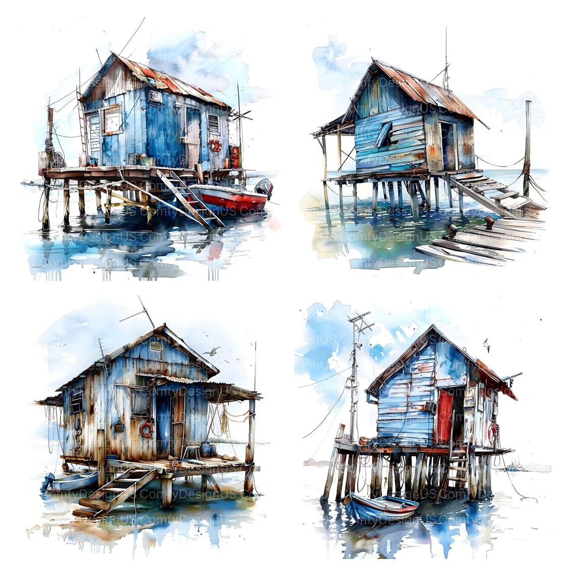 15 Fisherman's Shack Clipart, Fishing Clipart, Fisherman Clipart ...