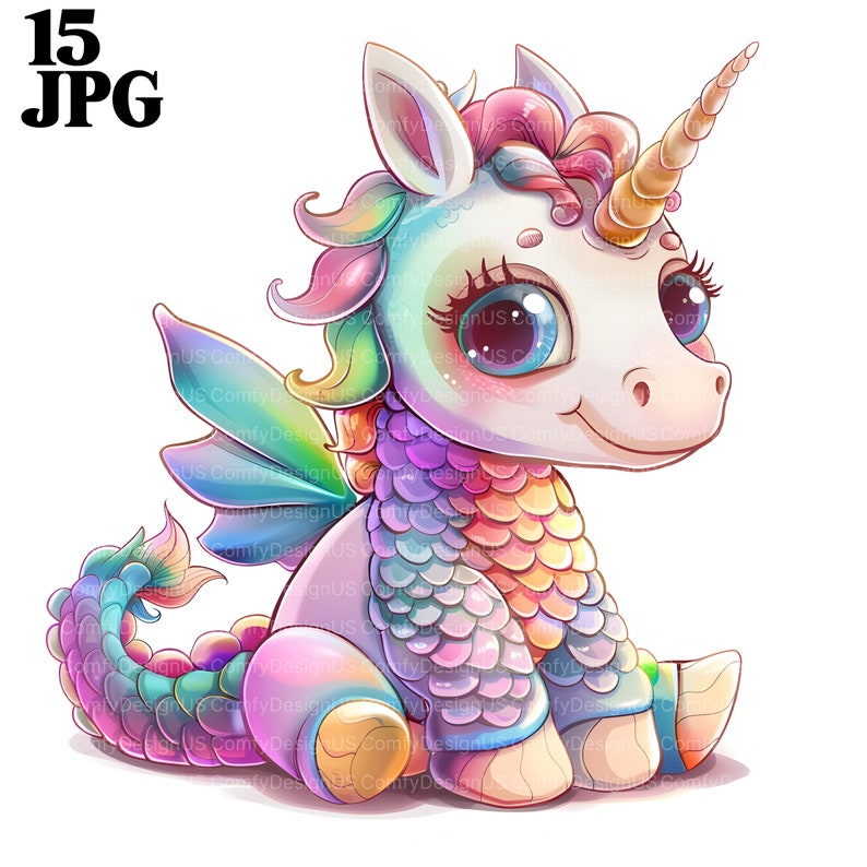 15 Cute Unicorn Clipart, Rainbow Unicorn, Unicorn Clip Art, Printable ...