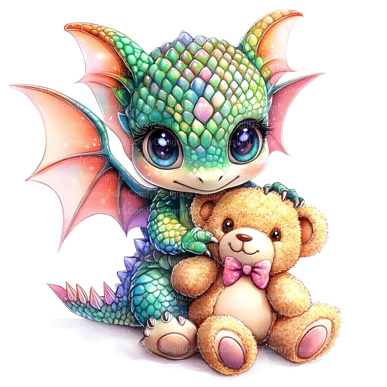 19 Cute Dragon Clipart, Magical Creatures, Dragon Printables, Mythical ...