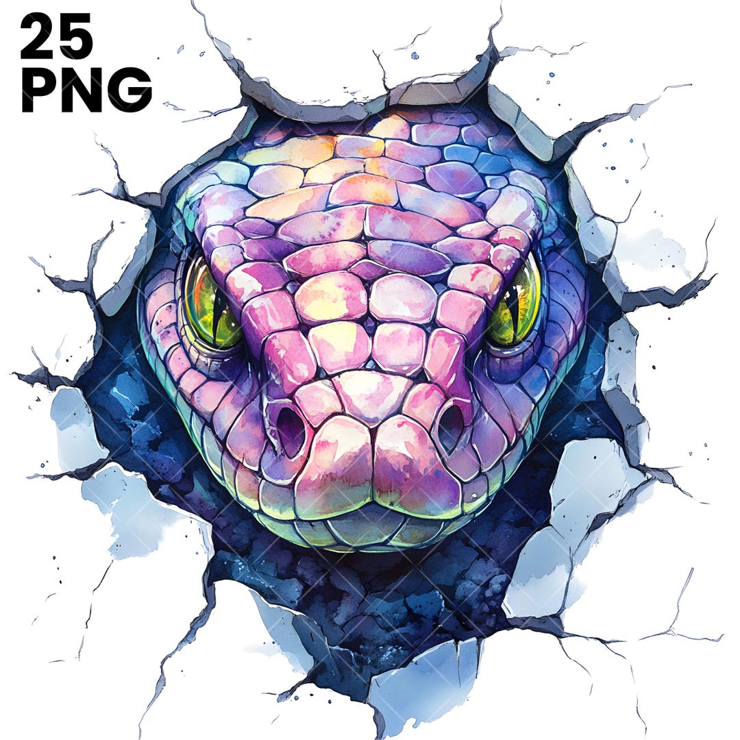 30 Snake Clipart, Snake PNG, Realistic 3D Snake Clipart Bundle, Snake ...