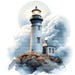 19 Lighthouse Clipart, Watercolor Nautical Collection Clipart, Beach ...