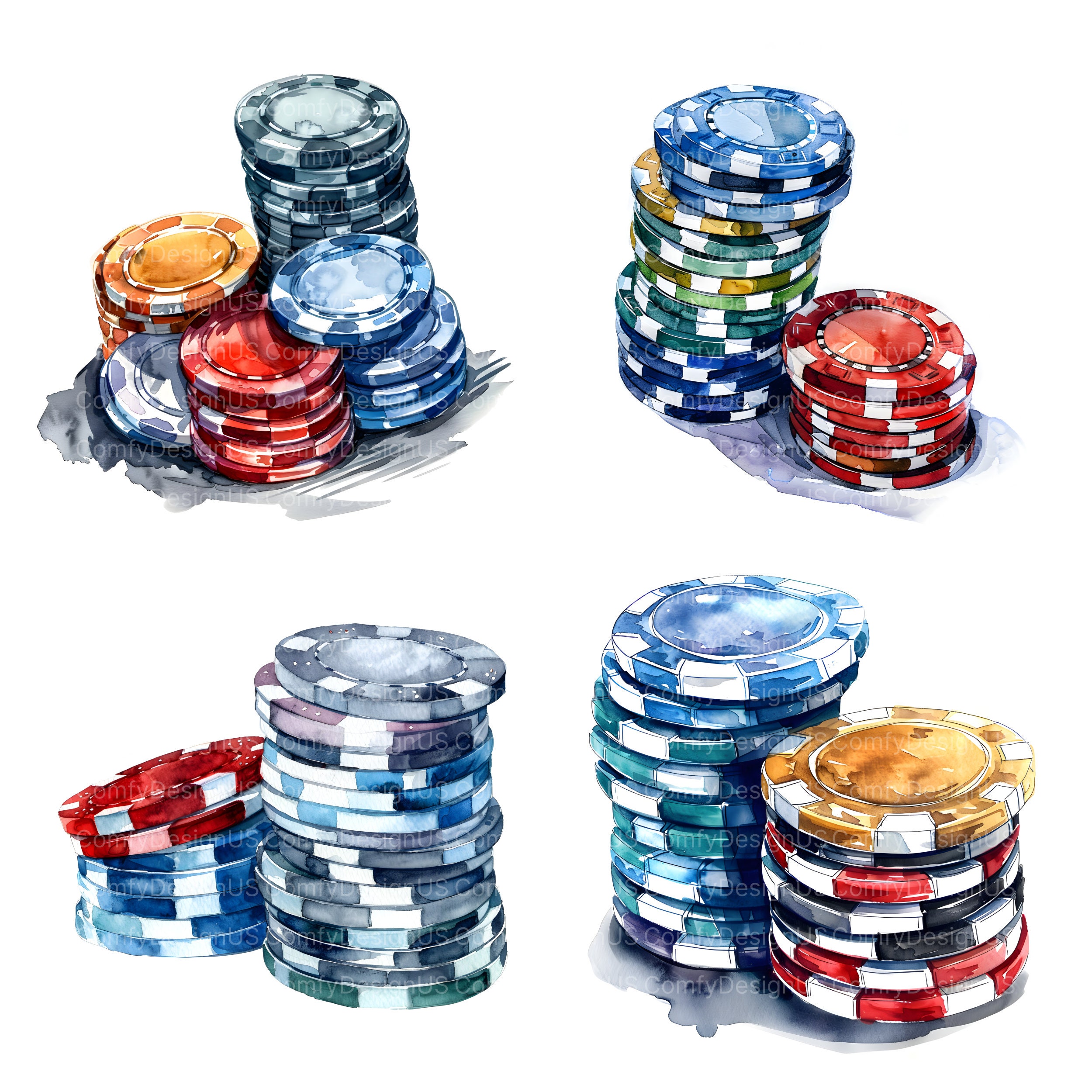 15 Casino Clipart, Poker Chips, Casino Chips, Poker Clip Art, Printable ...
