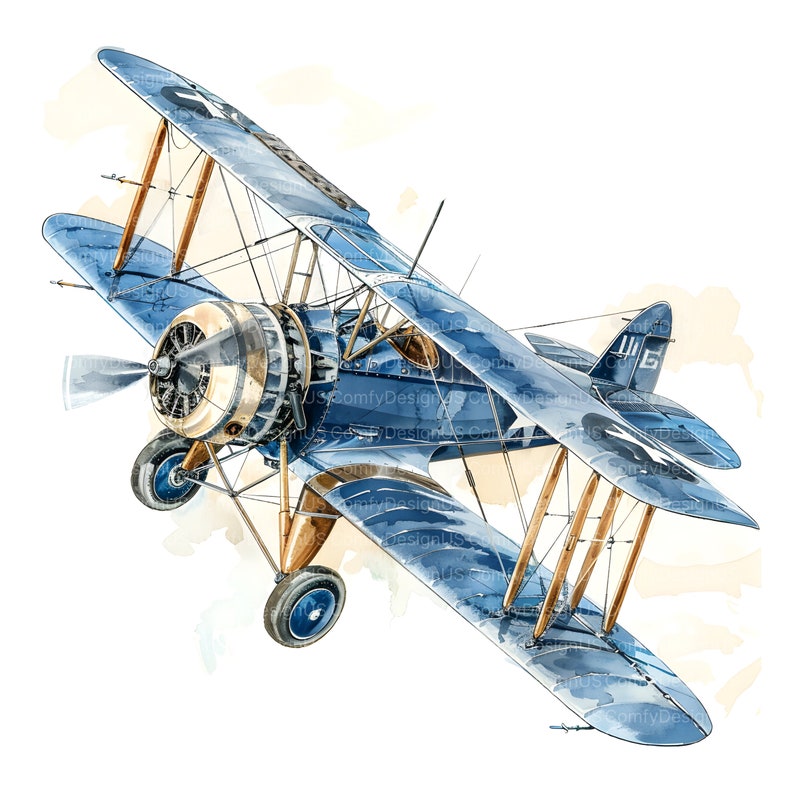 15 Vintage Planes Clipart, Retro Plane, Antique Plane, Printable ...
