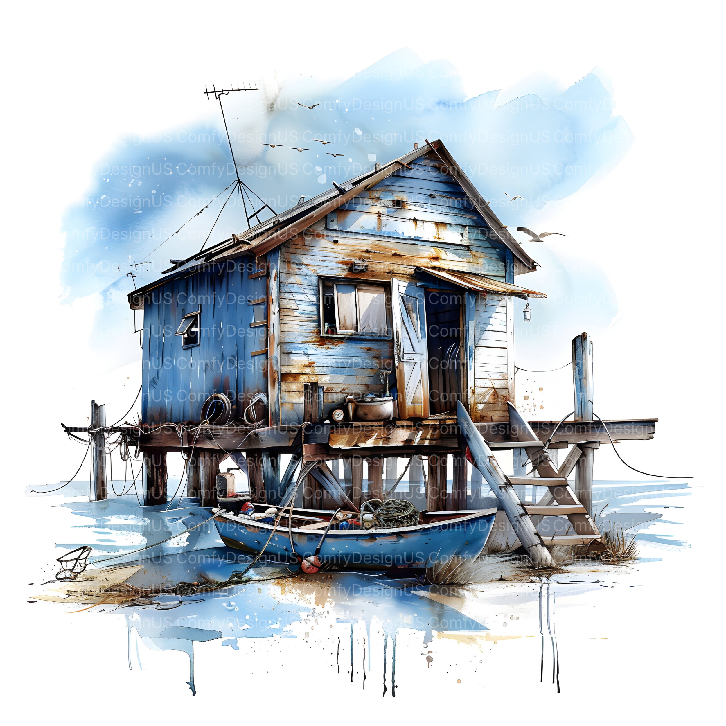15 Fisherman's Shack Clipart, Fishing Clipart, Fisherman Clipart ...