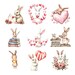 Valentines Bunny Clipart Bundle, Valentines Clipart, Valentines PNG ...
