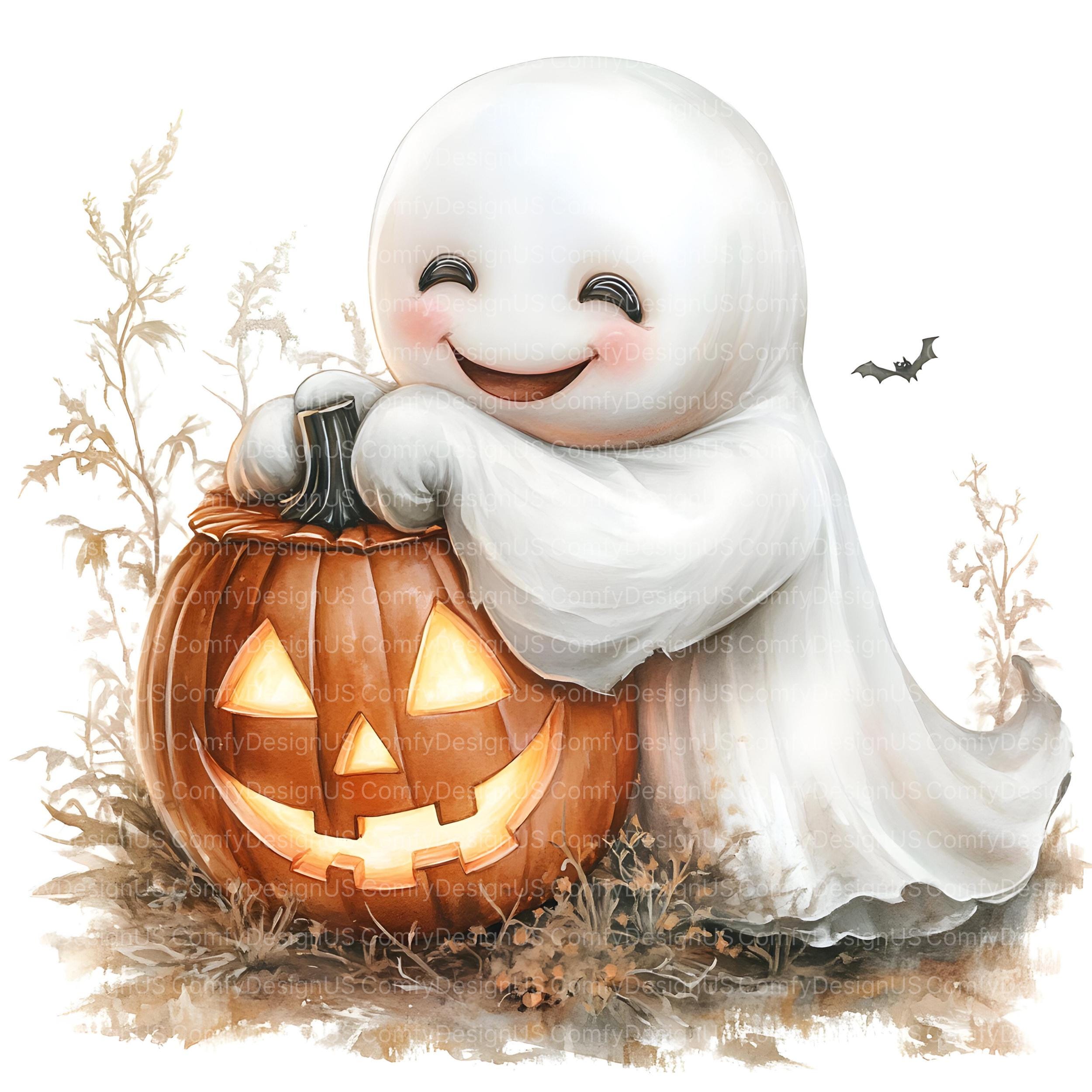18 Cute Ghost Clipart, Pumpkin Clipart, Halloween Clipart, High Quality ...