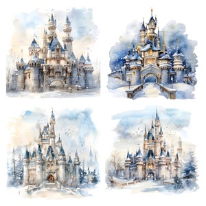 15 Winter Castle Clipart, Winter Palace, Medieval Castle, Printable ...