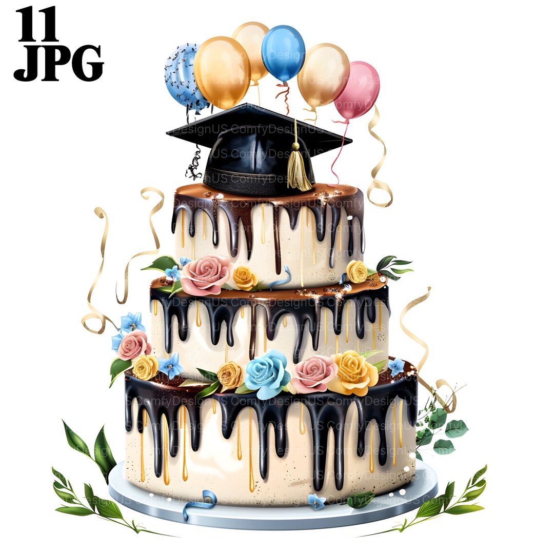 11 Graduation Cake, Student Graduation, Grad Clipart, Printable ...