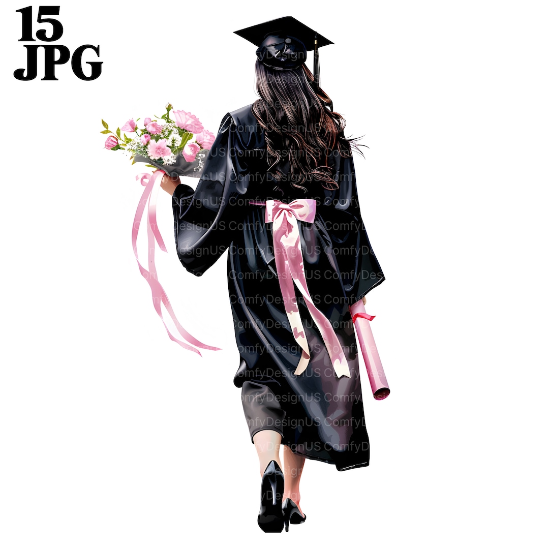 15 Girl Graduation, Student Graduation Clipart, Grad, Printable ...