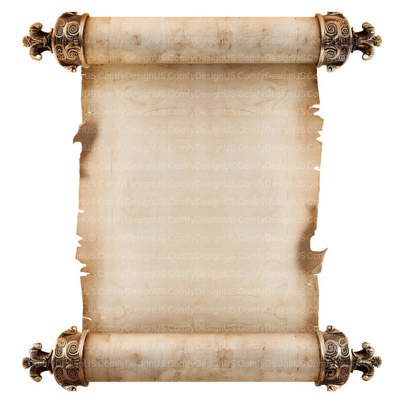 15 Medieval Scroll Clipart, Vintage Scroll, Scroll Graphic, Open Scroll ...