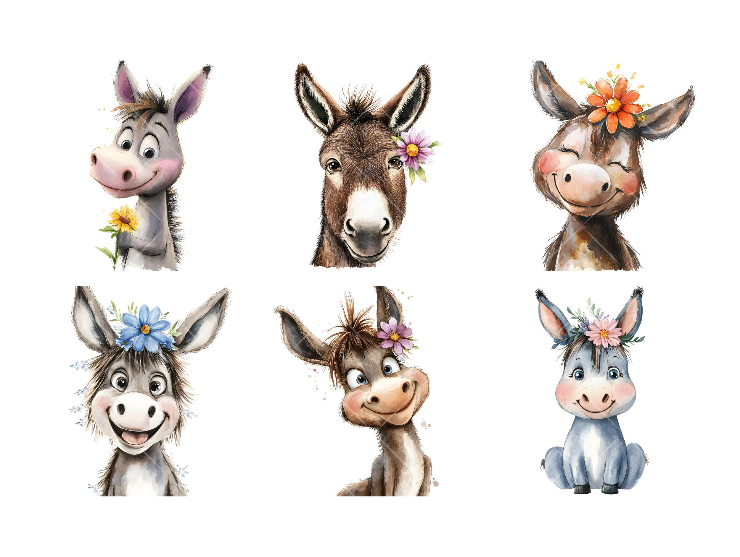 30 Funny Donkey Clipart, Donkey Laugh Clipart, Donkey PNG, Cute Donkey ...