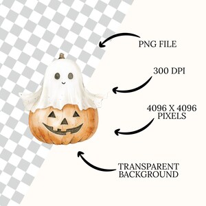 Cute Ghost Watercolor Clipart, Cute Halloween, Kids Halloween, Cartoon ...