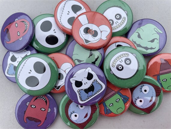 The Nightmare Before Christmas Individual 1.25 Buttons | Etsy
