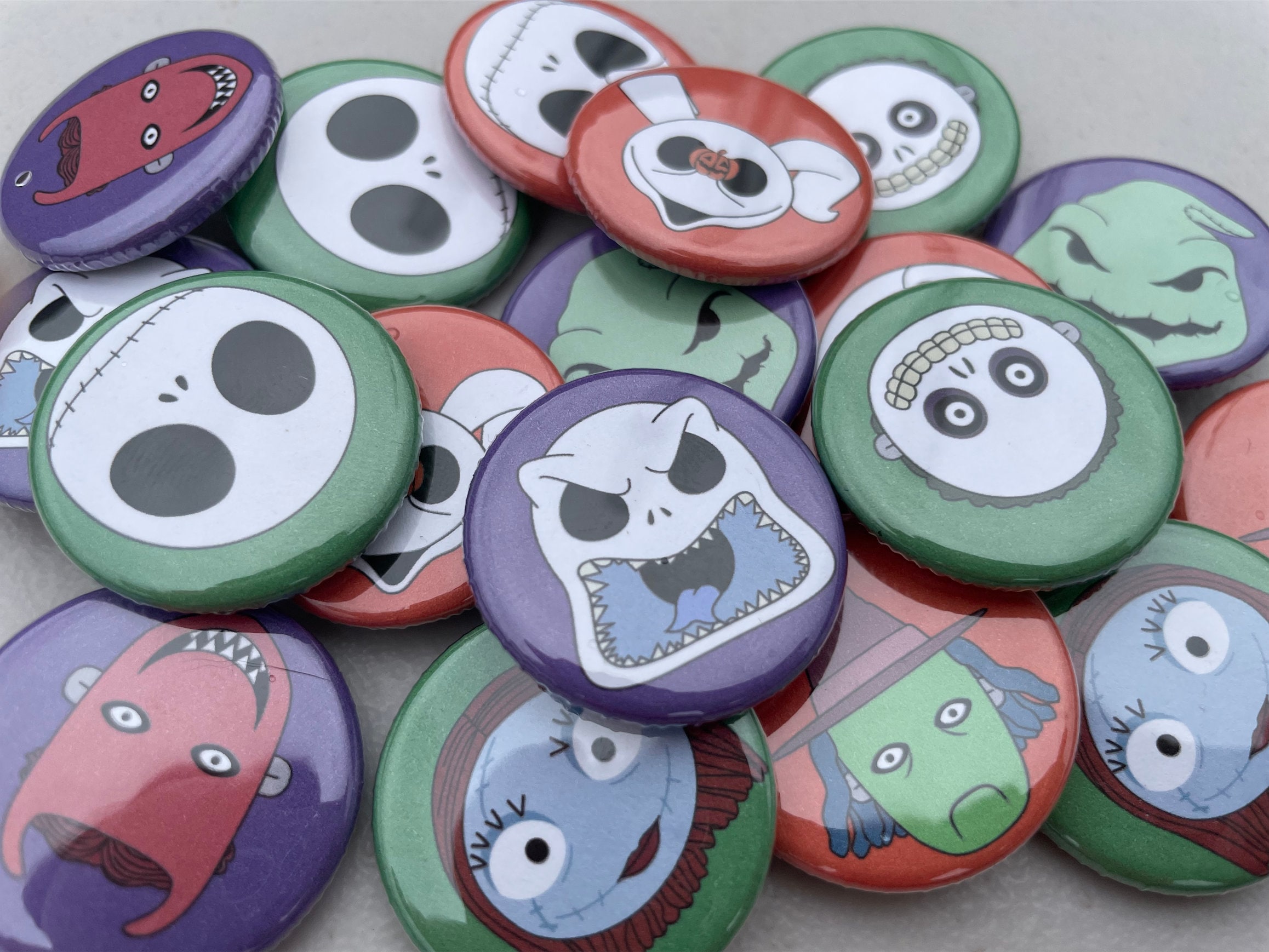 The Nightmare Before Christmas Individual 1.25" Buttons - Etsy