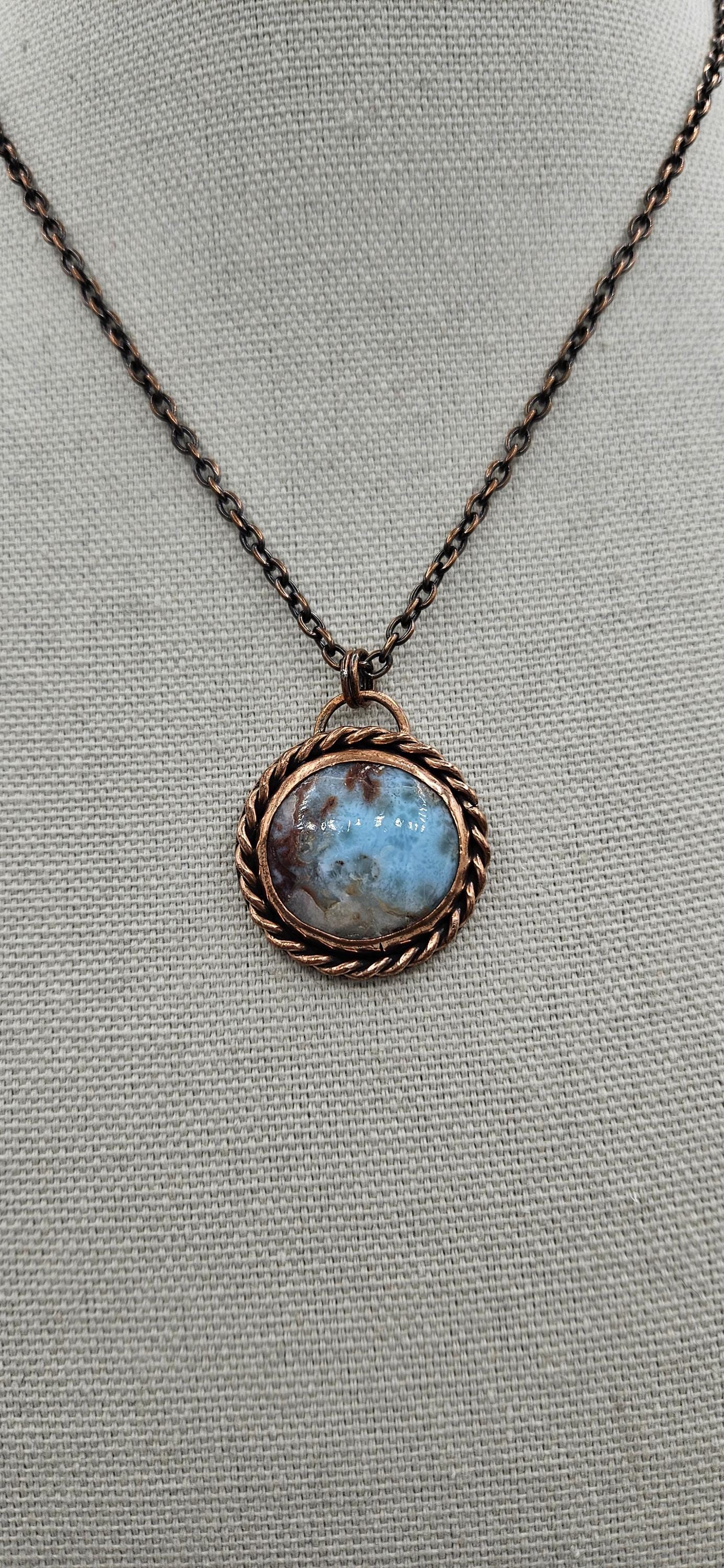 Red Larimar Copper Pendant - Etsy