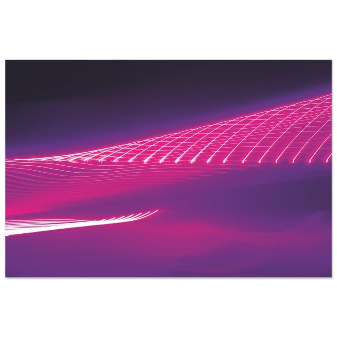 Neon Pink & Mauve Light Trail Pattern 90x60 Cm / 36x24″ Aluminium Print ...